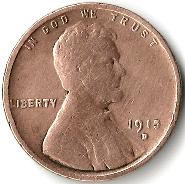 1915-D 1¢ Lincoln Wheat Cent Coin, Low Mintage, Rare WWI-Era Penny ...