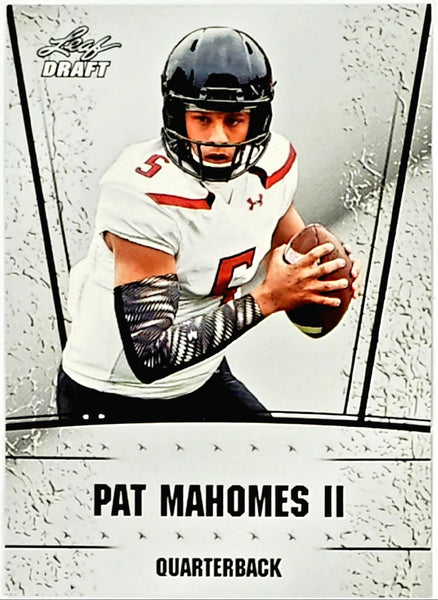 Patrick Mahomes Rookie 2017 Leaf Draft Special Release Silver #07, MVP ...