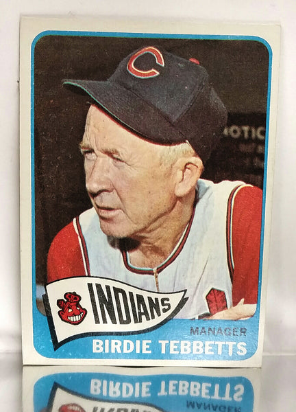 Birdie Tebbetts 1965 Topps #301 Manager, Cleveland Indians, NM ...