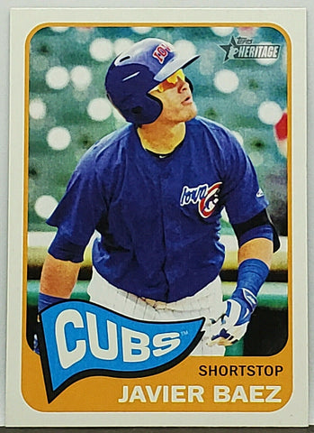 Javier Baez Rookie 2014 Topps Heritage Minors #36 Chicago Cubs Star ...