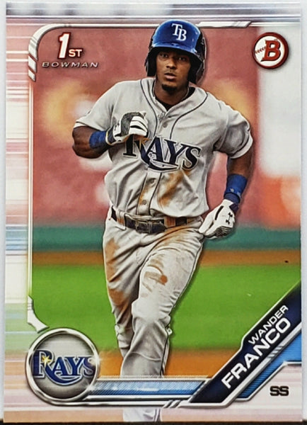 Wander Franco Rookie "1st Bowman" 2019 Bowman #BP-100, Tampa Bay Rays ...