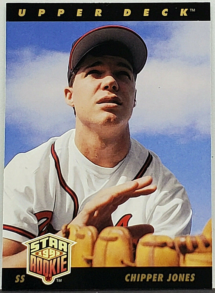 Chipper Jones Rookie 1993 Upper Deck "Star Rookie" #24, HOF, Braves ...