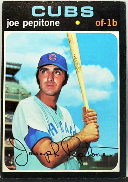 Joe Pepitone 1971 Topps #90 Outfield, 1st Base, Chicago Cubs, Yankees ...