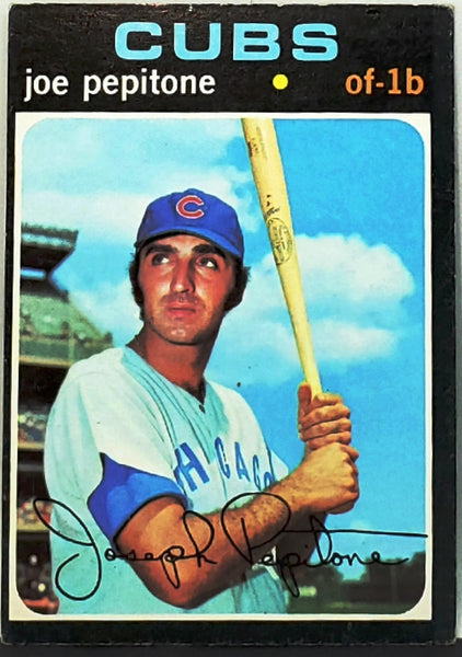 Joe Pepitone 1971 Topps #90 Outfield, 1st Base, Chicago Cubs, Yankees ...