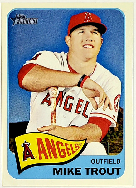 Mike Trout 2014 Topps Heritage #250, Angels, ROY, 3X MVP, Early Trout ...